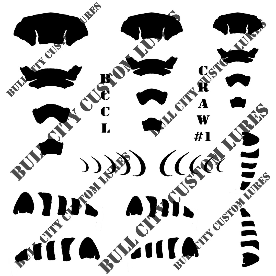 BCCL Craw Patterns #1 Crankbait Jerkbait Topwater Bass Fishing Painting ...