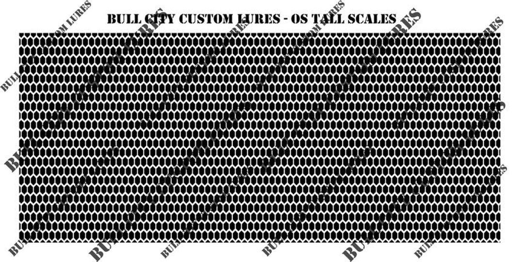 Tall Scales Large Stencil Pattern Big Lure Crankbait Jerkbait Topwater ...