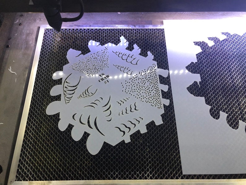 BCCL Voodoo Craw Hex #1 Stencils Crankbait Jerkbait Topwater Bass ...