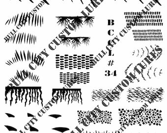 BCCL Muskie Stencil 1 Crankbait Jerkbait Topwater Bass Fishing Painting ...