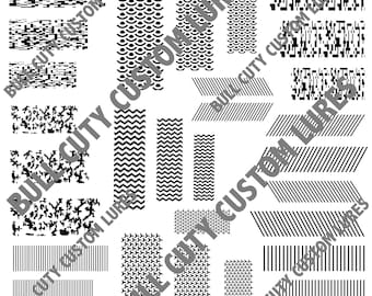 BCCL Muskie Stencil 1 Crankbait Jerkbait Topwater Bass Fishing Painting ...