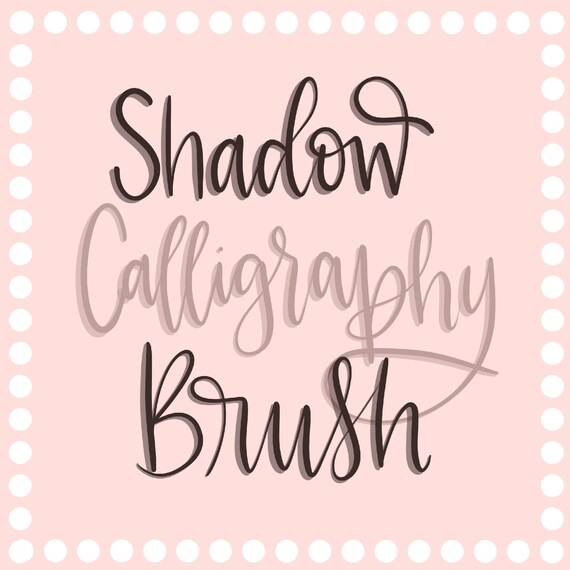 Shadow Calligraphy Brush for Procreate - Etsy