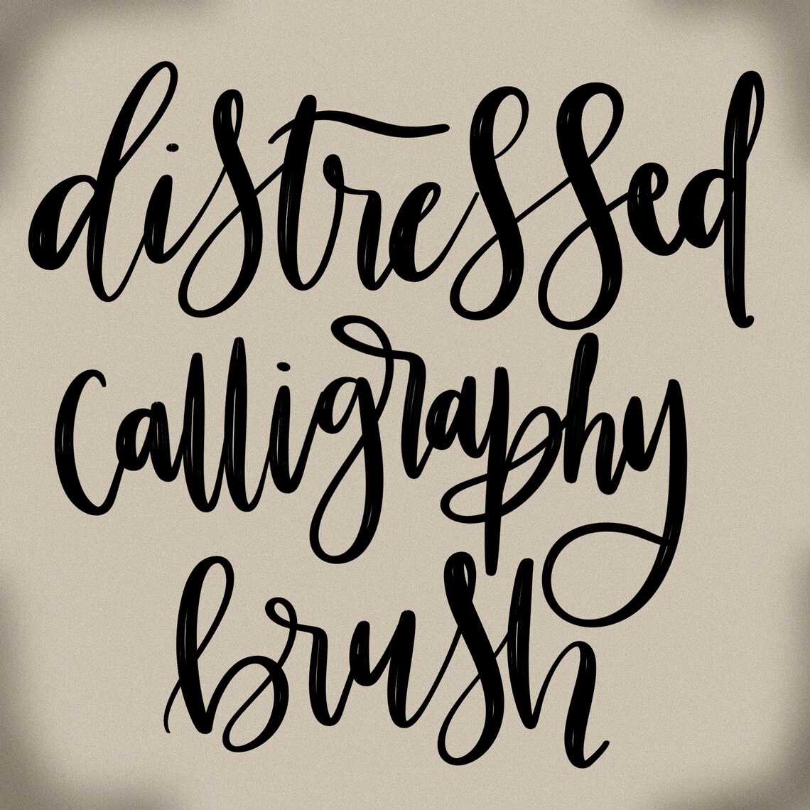 Distressed Calligraphy Brush for Procreate | Etsy