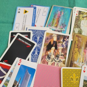Set of 55 Mixed Vintage Playing Cards - Full Deck With Mixed Backs New ...