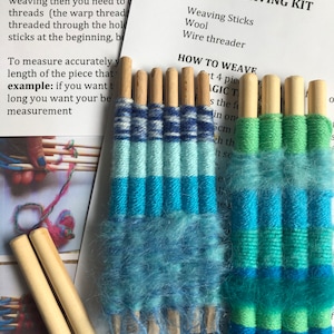 Weaving Kit for beginners wool and weaving sticks full detailed ...