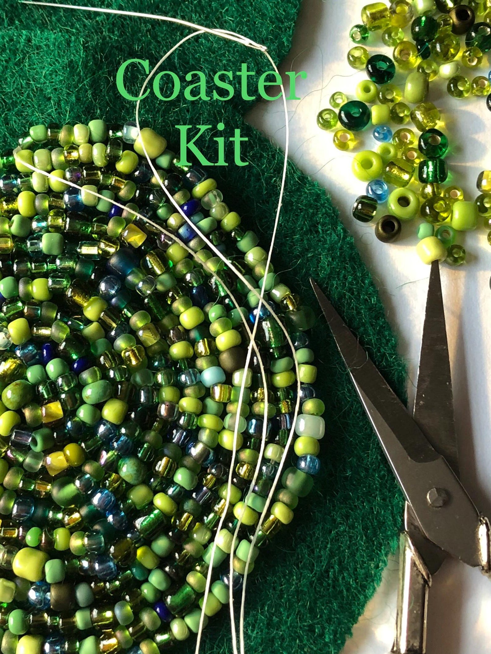 Beaded Coaster Kit: DIY Seed Bead Craft Project - Etsy UK