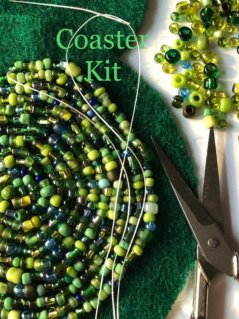 Beaded Coaster Kit: DIY Seed Bead Craft Project - Etsy UK