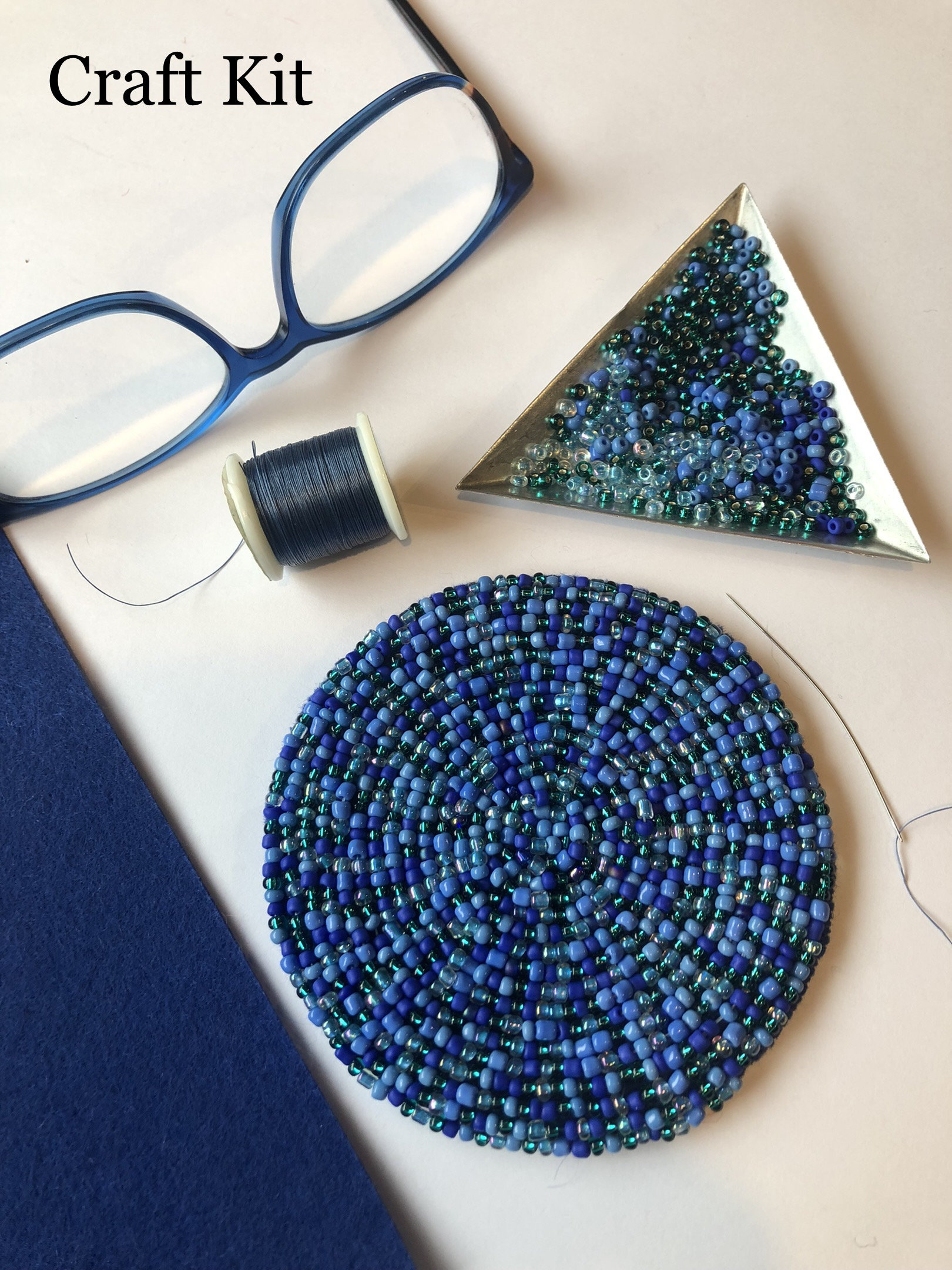 Beaded Coaster Kit: DIY Seed Bead Craft Project - Etsy UK