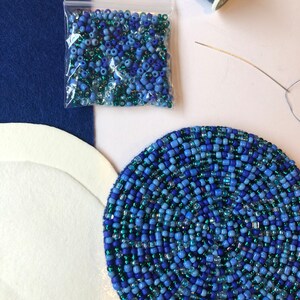 Beaded Coaster Kit: DIY Seed Bead Craft Project - Etsy UK