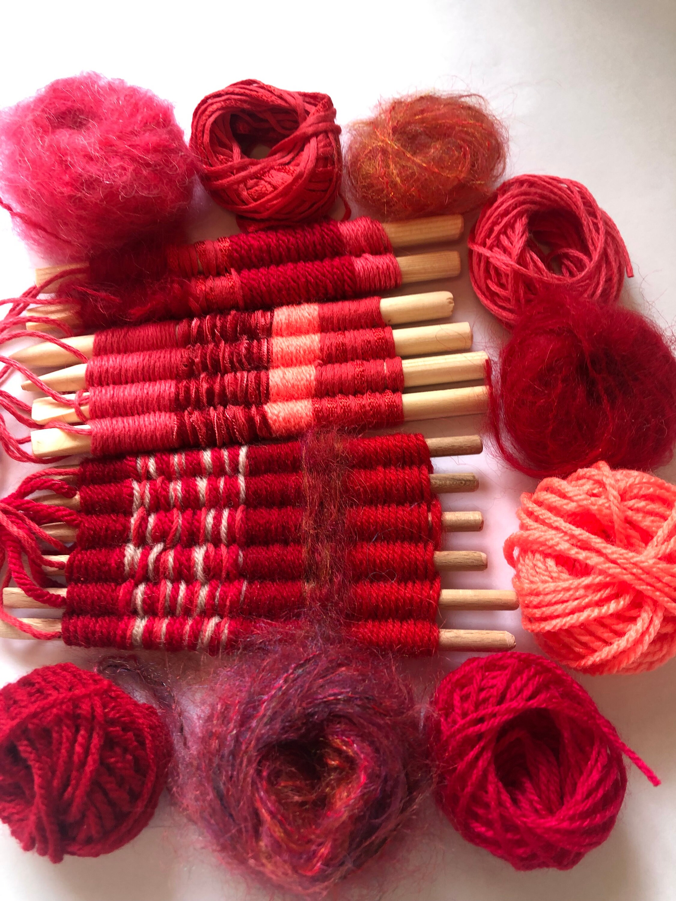 Weaving Kit for Beginners Wool and Weaving Sticks Full Detailed ...