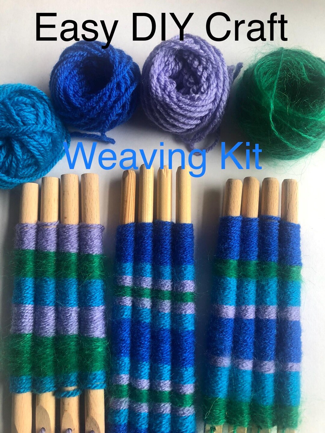Beginner Weaving Kit: Wool and Weaving Sticks With Instructions - Etsy