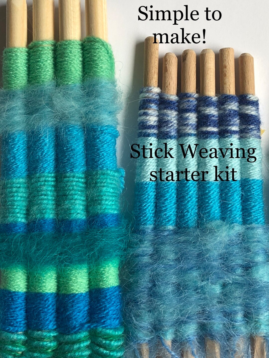 Weaving Kit for Beginners Wool and Weaving Sticks Full Detailed ...