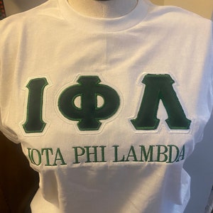 Embriodered Iota Phi Lambda Sorority T-shirt - Etsy