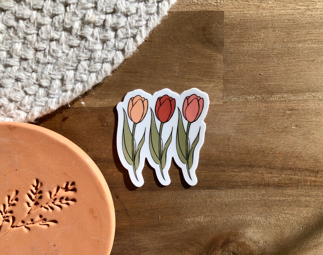 Tulip Sticker | Waterproof | Vinyl | Multicolor | Laptop/water Bottle ...