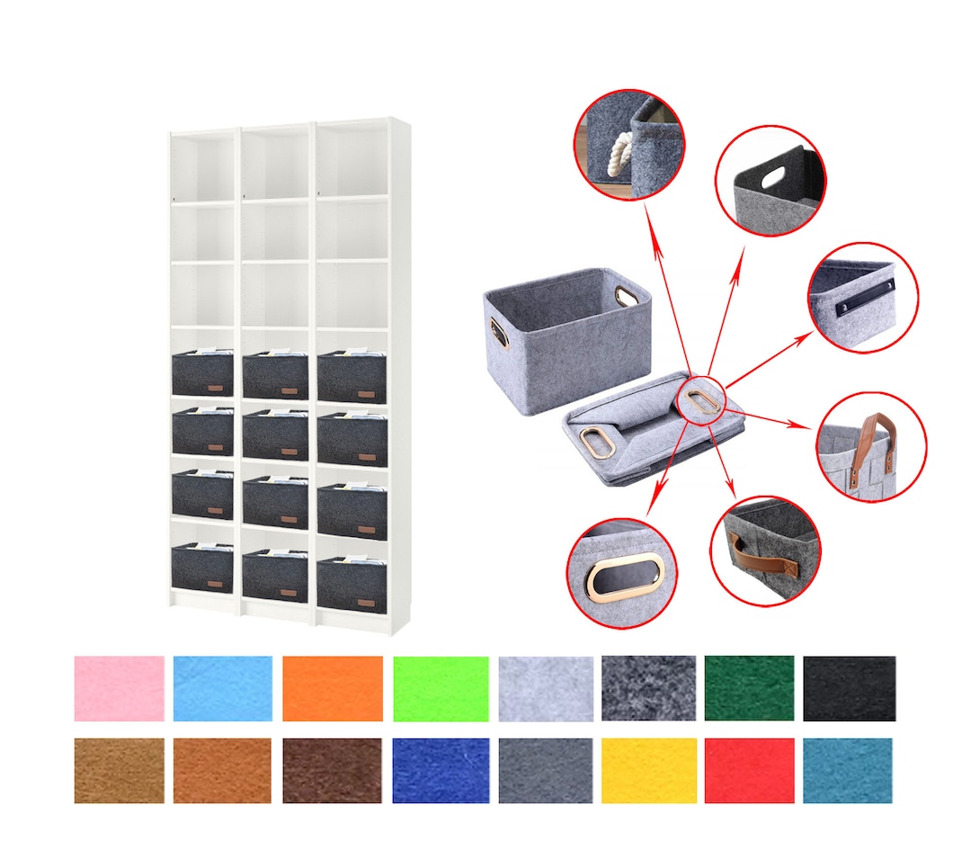 One Set of STORAGE Bins for BILLY Bookcase Comb With Extension ...