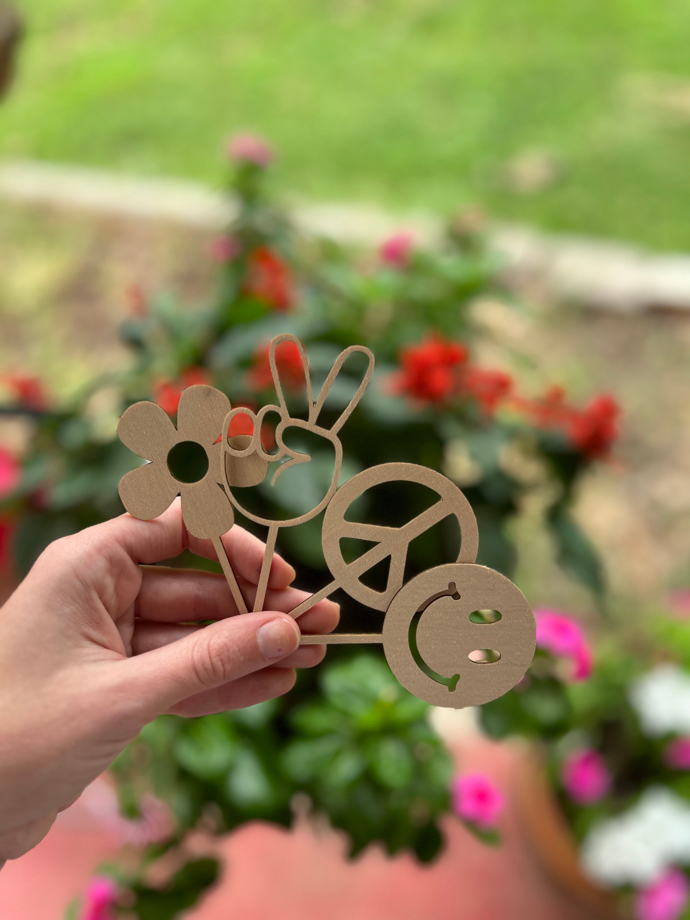 Groovy Peace Sign Smiley Face Cupcake Cake Toppers Set of 12 - Etsy