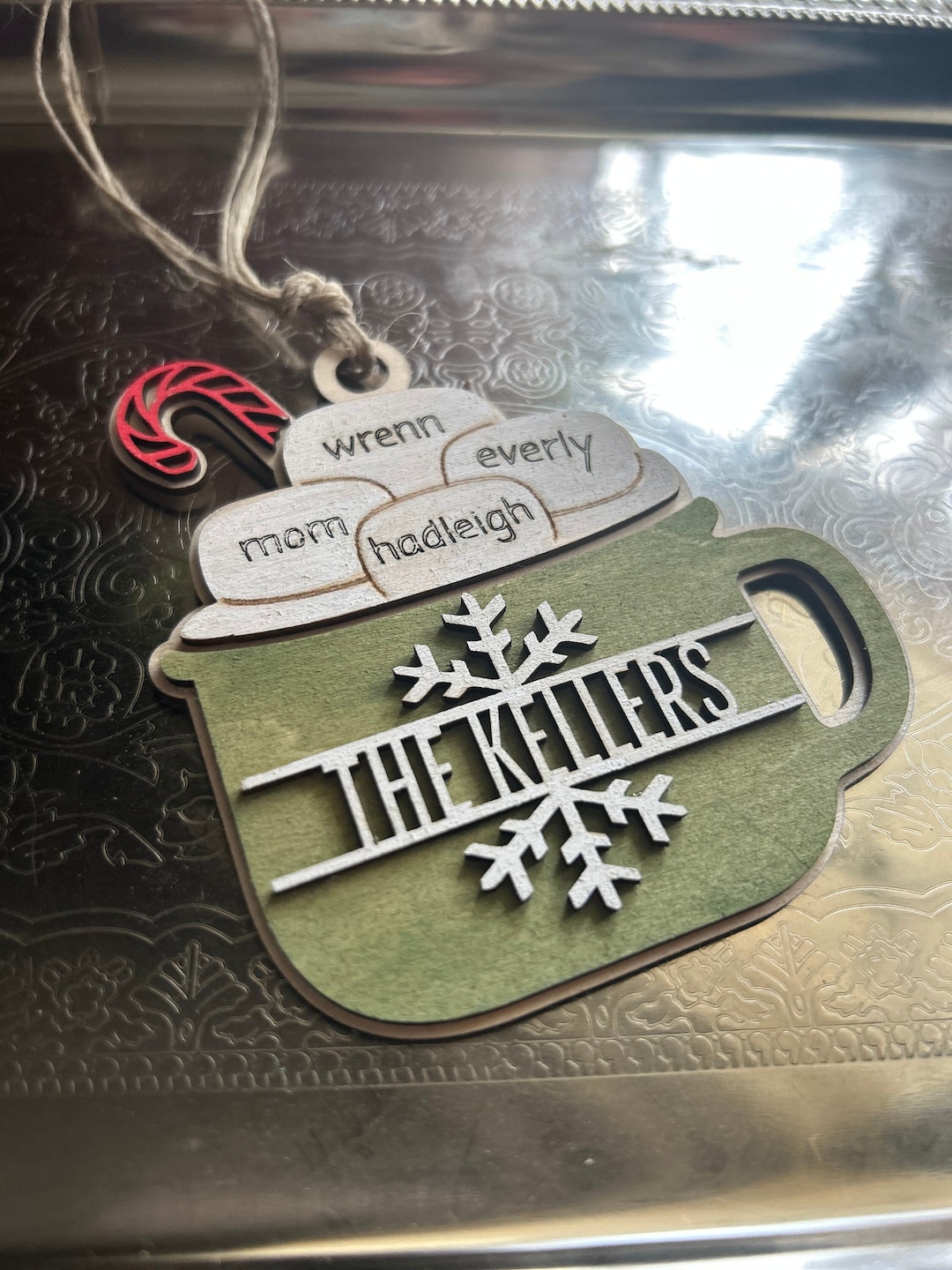 Personalized Hot Cocoa Christmas Mug Marshmellow Names Starflake Last ...