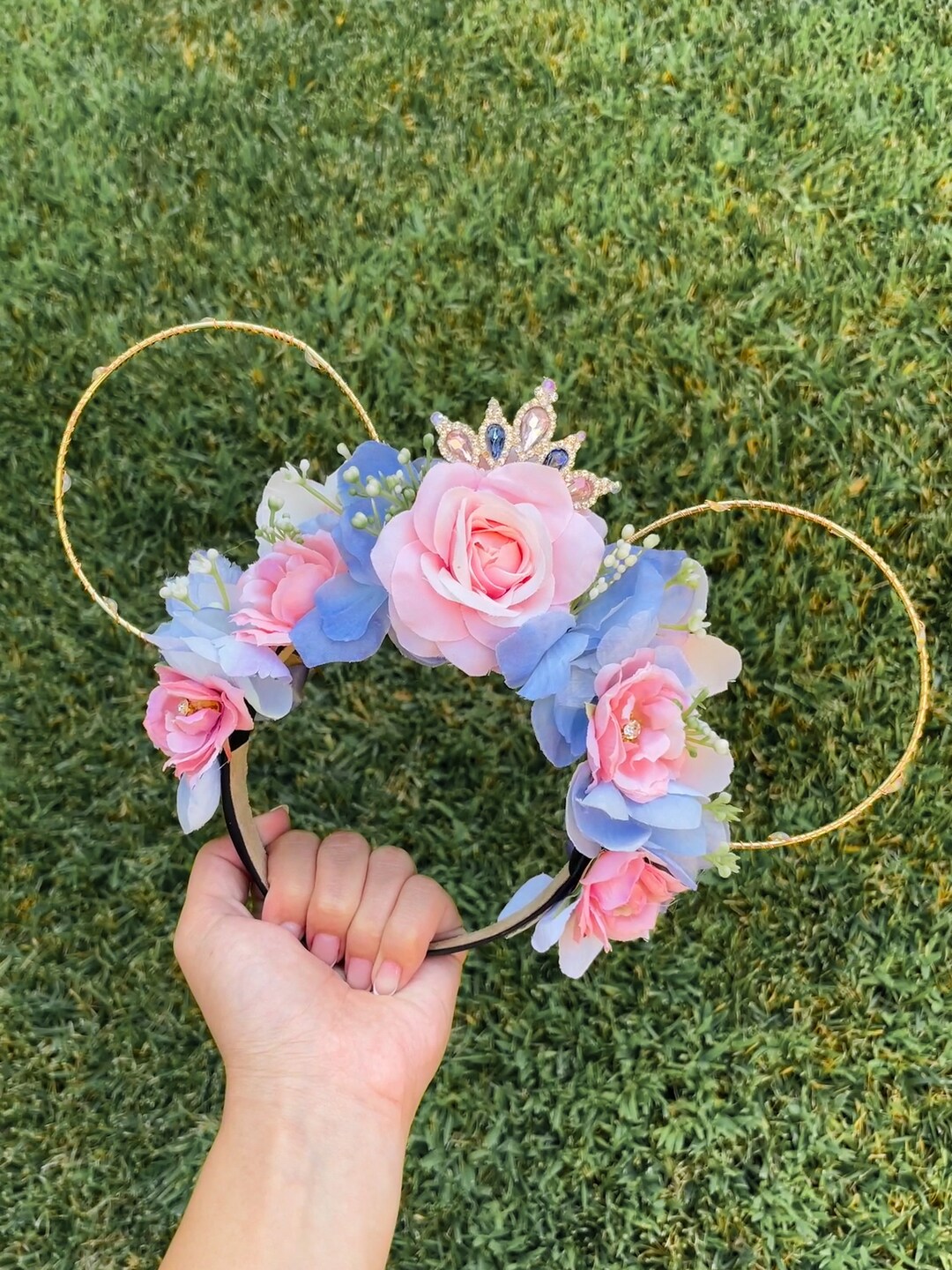 Princess Aurora Mouse Ears/sleeping Beauty Floral Tiara Headband Mouse ...