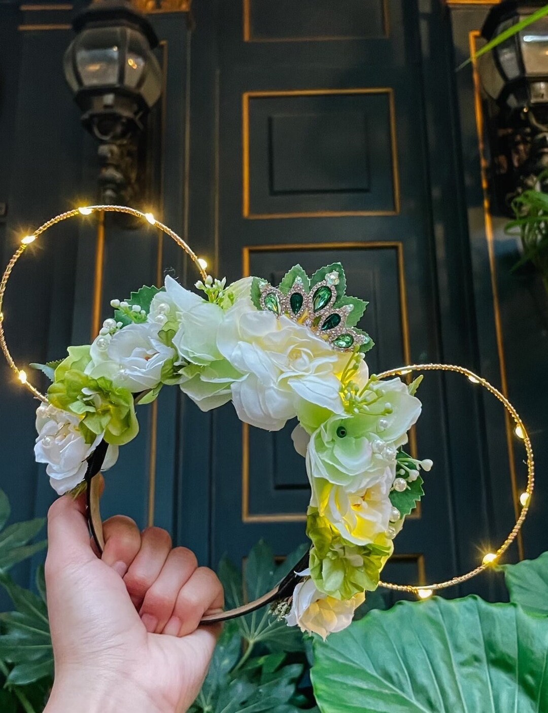 Princess Tiana Mickey Ears/ the Frog Prince Ears/ Princess Tiara Floral ...