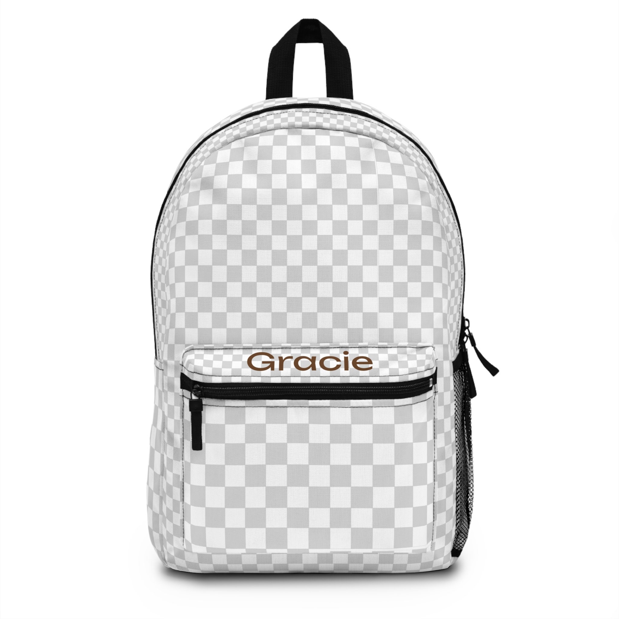 Personalized Backpack, Ruck Sack, Designer Bag, Custom, Checkered Bag ...