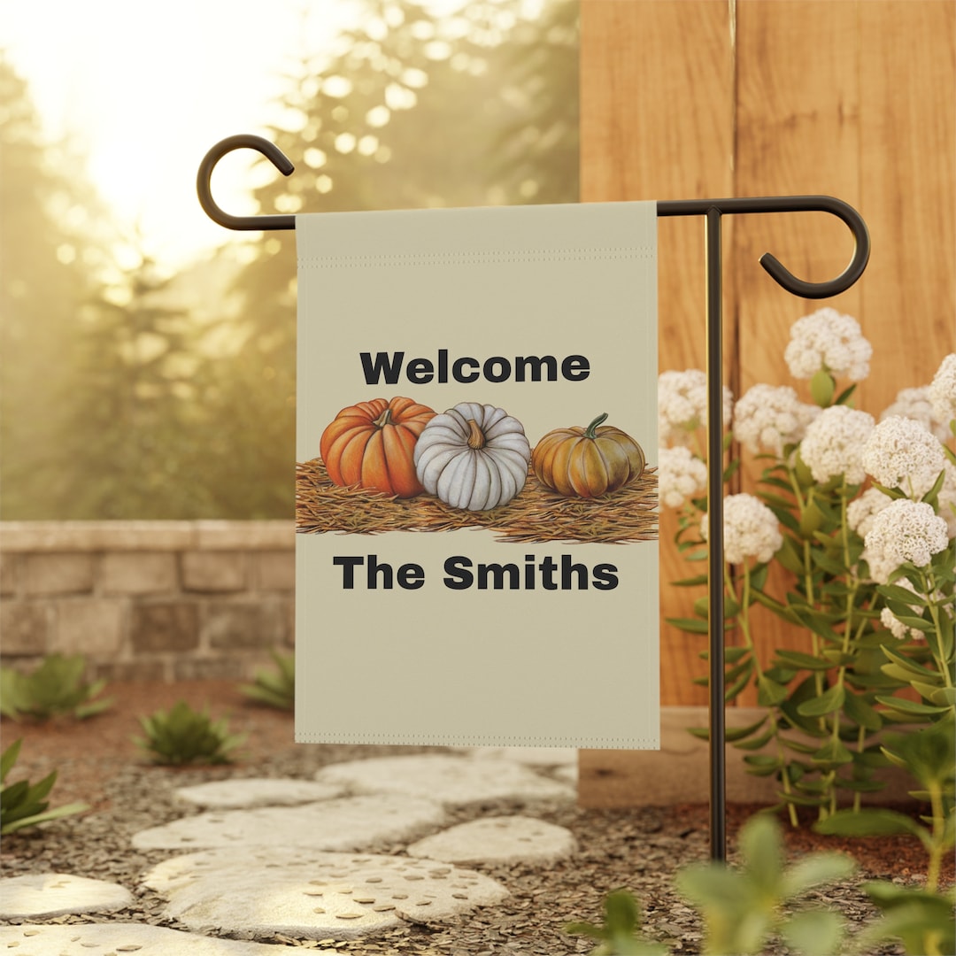 Personalized Fall Yard Flag Lawn Sign Custom Home Flag Name - Etsy