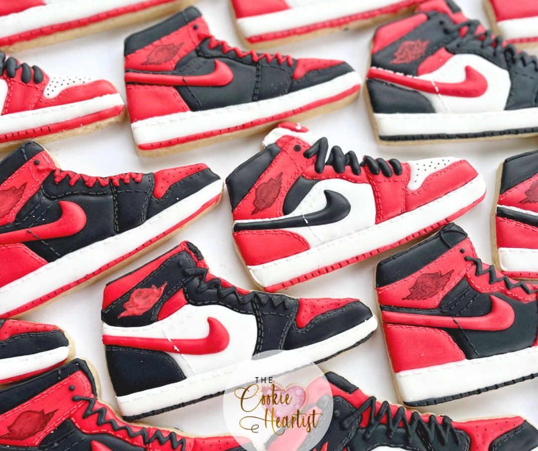 1 Dozen Nike Air Jordan Shoe Cookies for the Sneakerhead - Etsy