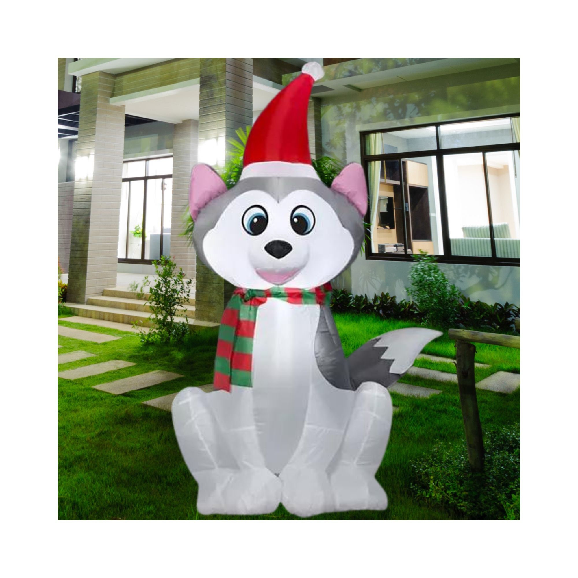 Inflatable Christmas Husky