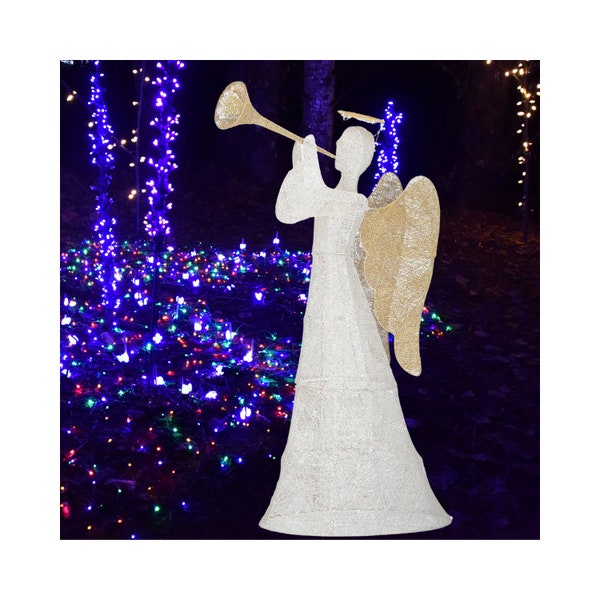 Outdoor Christmas Angel With Trumpet - Etsy