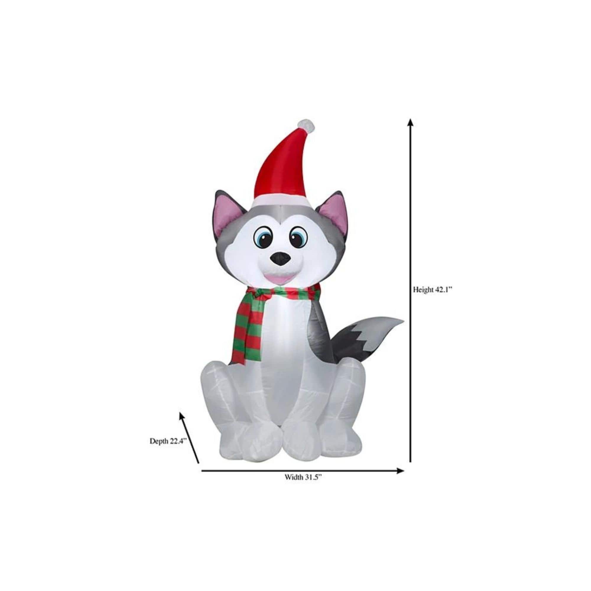 Inflatable Christmas Husky