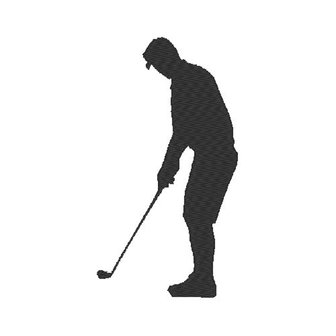 Golfer Embroidery Design PES & DST Digital Files, Hoop Size: 4”x4” - Etsy