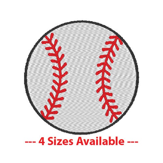 Baseball Embroidery Design PES & DST Digital Files Hoop Size: - Etsy