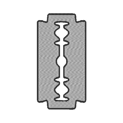 Razor Blade Embroidery Design PES & DST Digital Files, Hoop Size: 4”x4 ...