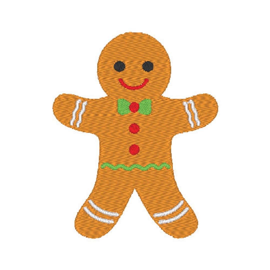 Gingerbread Man Embroidery Design PES & DST Digital Files, Hoop Size: 4 ...