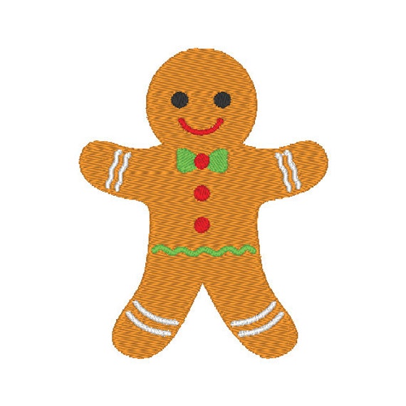 Gingerbread Man Embroidery Design PES & DST Digital Files | Etsy