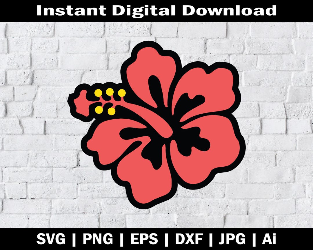 Hibiscus Flower Cut Files | Dxf, PNG, EPS for Cricut | Perfect for DIY ...