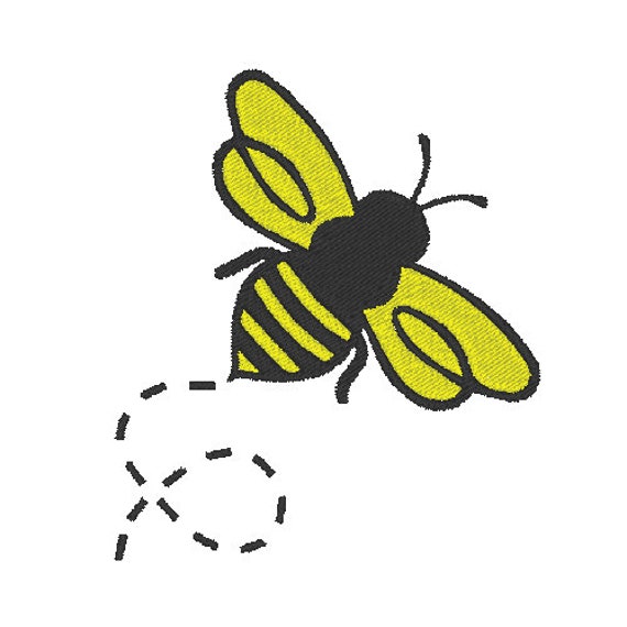 Bee Embroidery Design PES & DST Digital Files Hoop Size: - Etsy