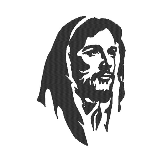 Jesus Face Embroidery Design PES & DST Digital Files Hoop - Etsy