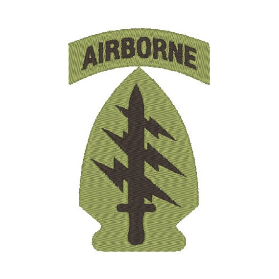 Special Forces Airborne Tab Embroidery Design PES & DST - Etsy