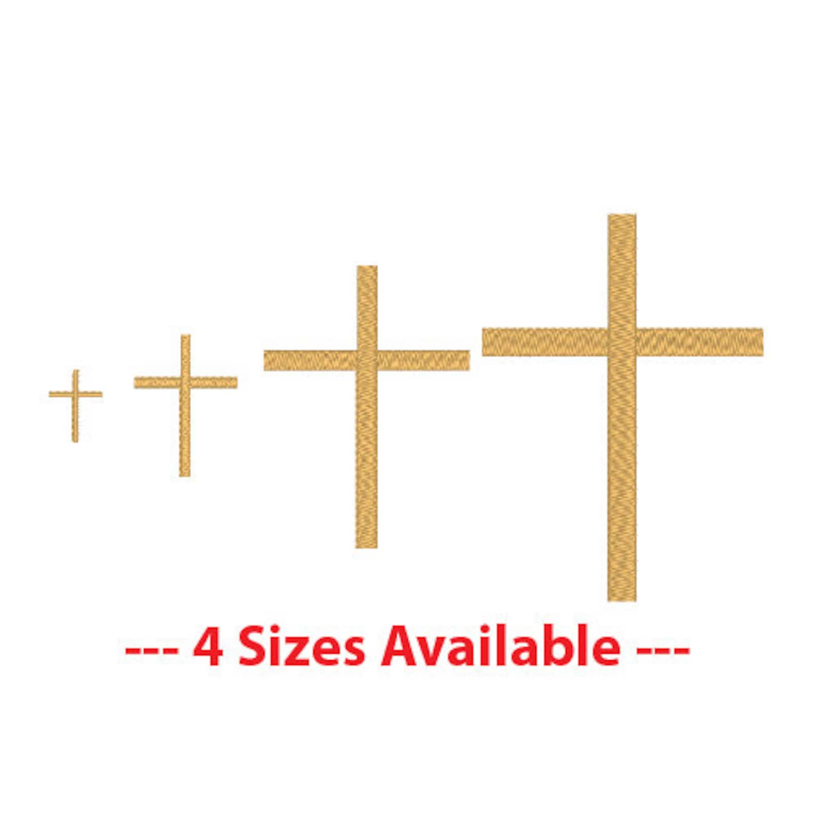 Christian Cross Embroidery Design PES & DST Digital Files | Etsy