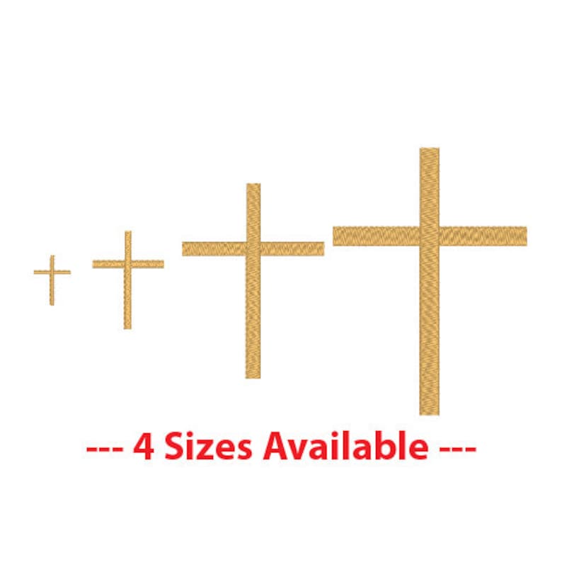 Christian Cross Embroidery Design PES & DST Digital Files - Etsy
