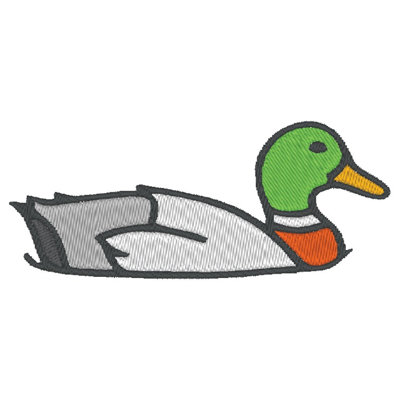 Mallard Duck Embroidery Design PES & DST Digital Files Hoop - Etsy