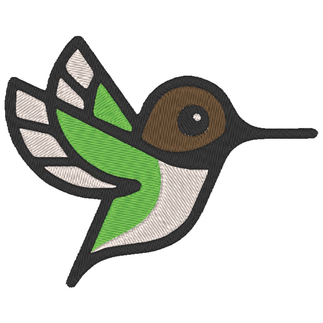 Hummingbird Embroidery Design PES & DST Digital Files, Hoop Size: 4”x4 ...