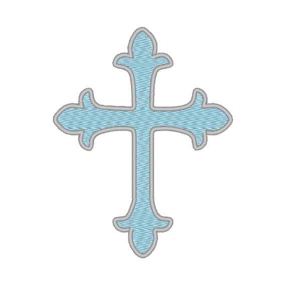 Christian Cross Embroidery Design PES & DST Digital Files - Etsy