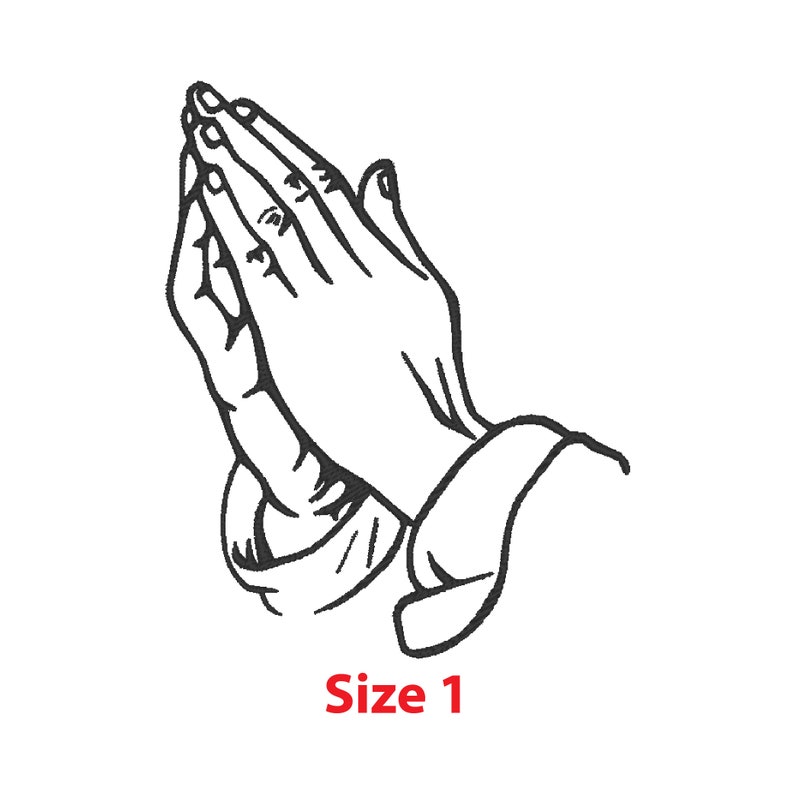 Praying Hands Embroidery Design PES & DST Digital Files Hoop - Etsy Canada