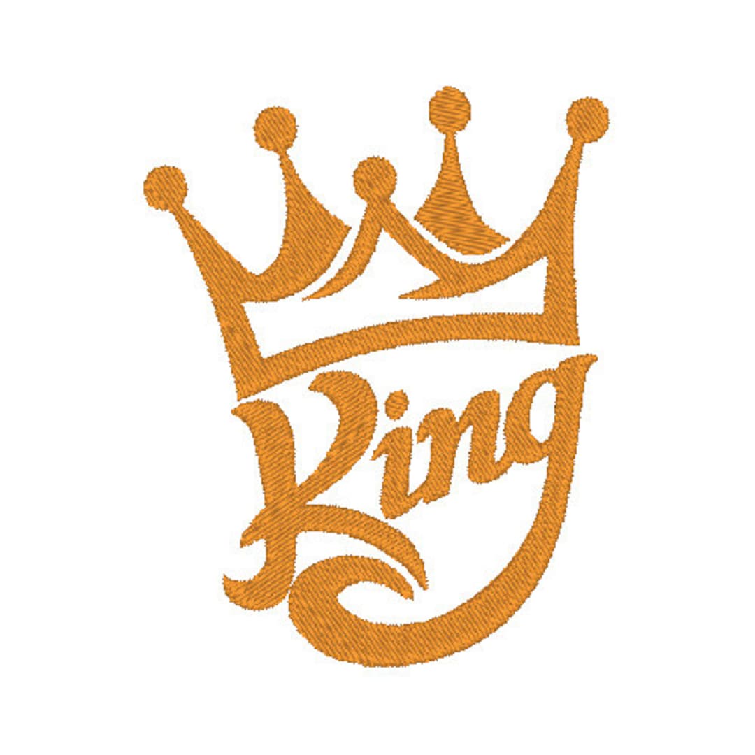 King Crown PES Embroidery Digital Files, Dxf, Eps, Png, Jpg, Svg, Ai - Etsy
