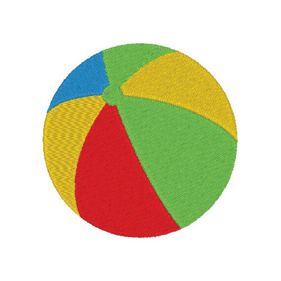 Beach Ball PES Embroidery Digital Files | Etsy
