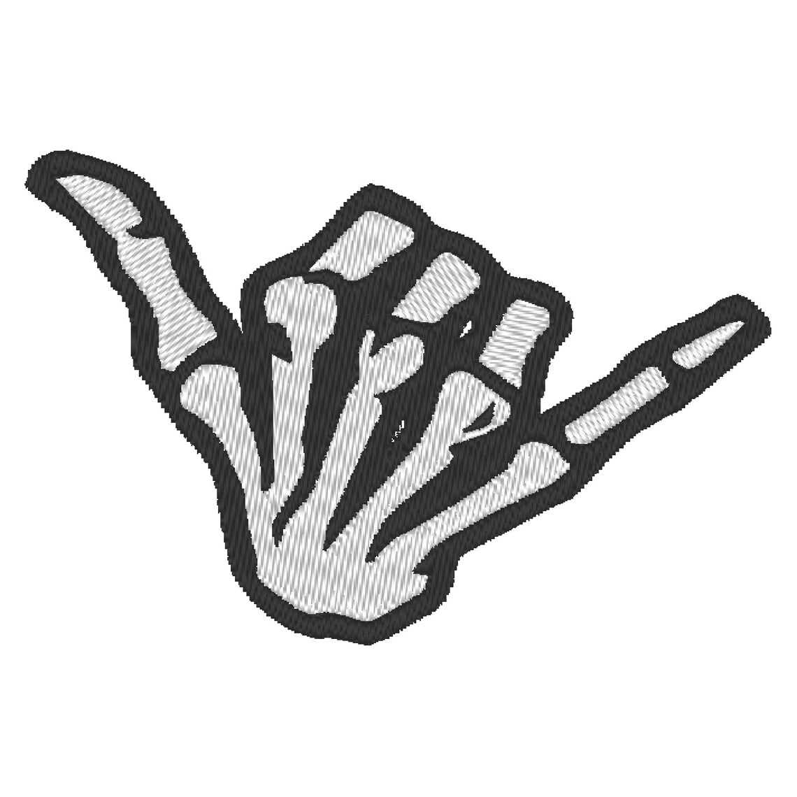 Skeleton Hand Embroidery Design PES & DST Digital Files, Hoop Size: 4 ...