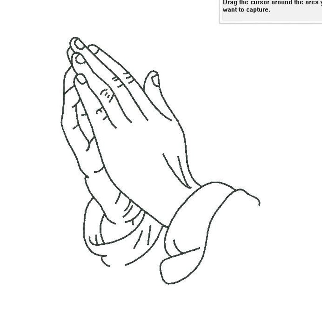 Praying Hands Embroidery Design PES & DST Files - 4"x4" Hoop, 3 Sizes ...