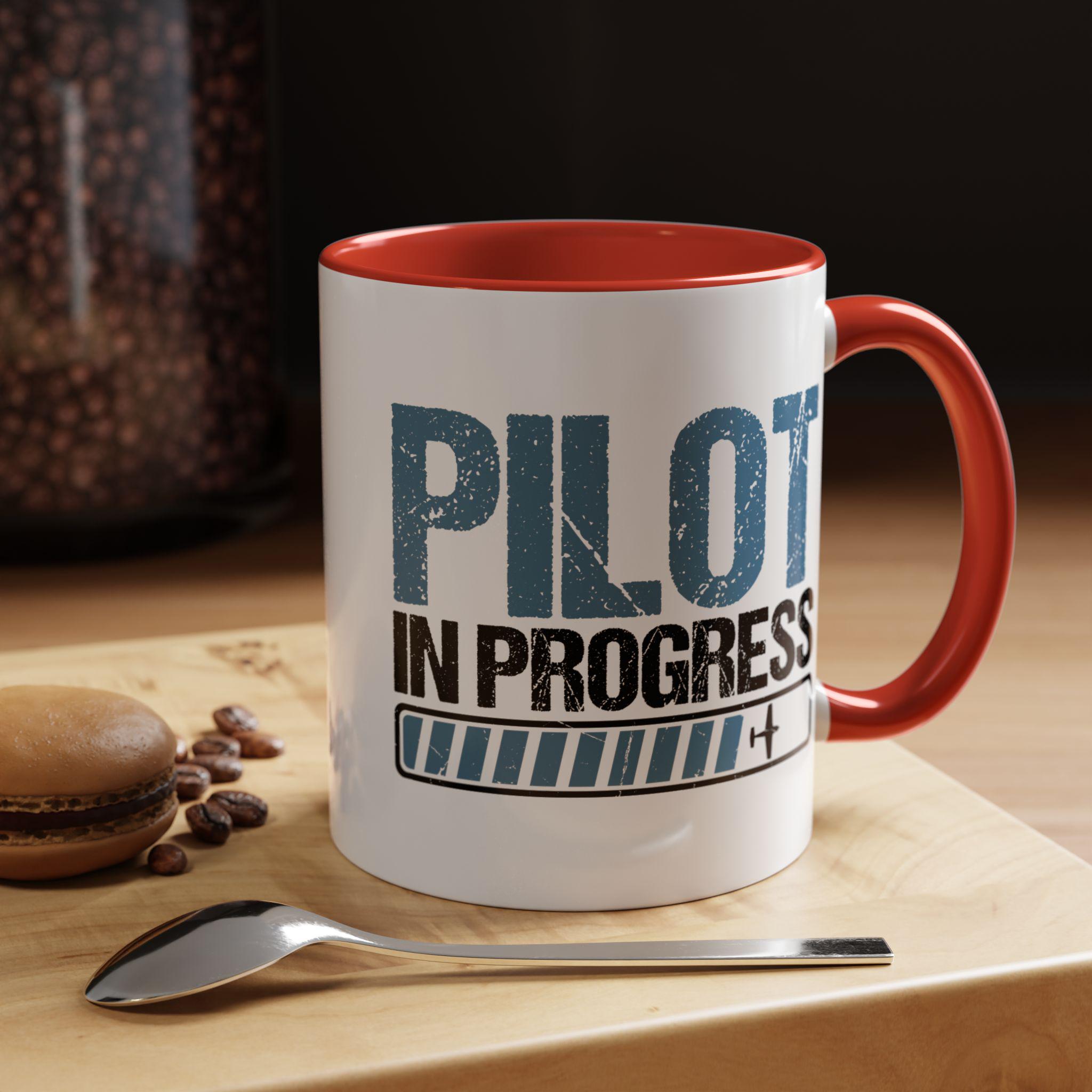 Aviator Coffee Mug, Pilot in Progress Cup, Flying Enthusiast Gift ...