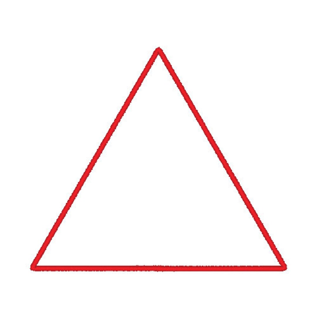 Triangle Applique Embroidery Design PES & DST Digital Files, Hoop Size ...